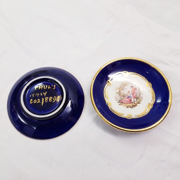 Paul's Italy | Art | Pauls Italy Ceramic D Trinket Saucers Cobalt Blue ...